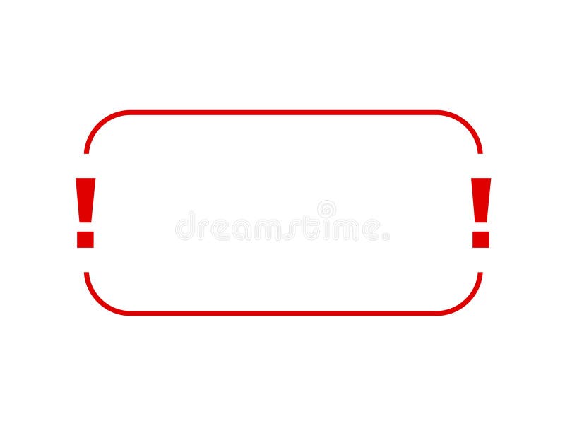 Warning Signs with Exclamation Marks in Red Frame Stock Vector ...