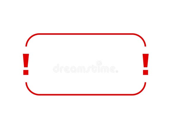 Warning Signs with Exclamation Marks in Red Frame Stock Vector ...