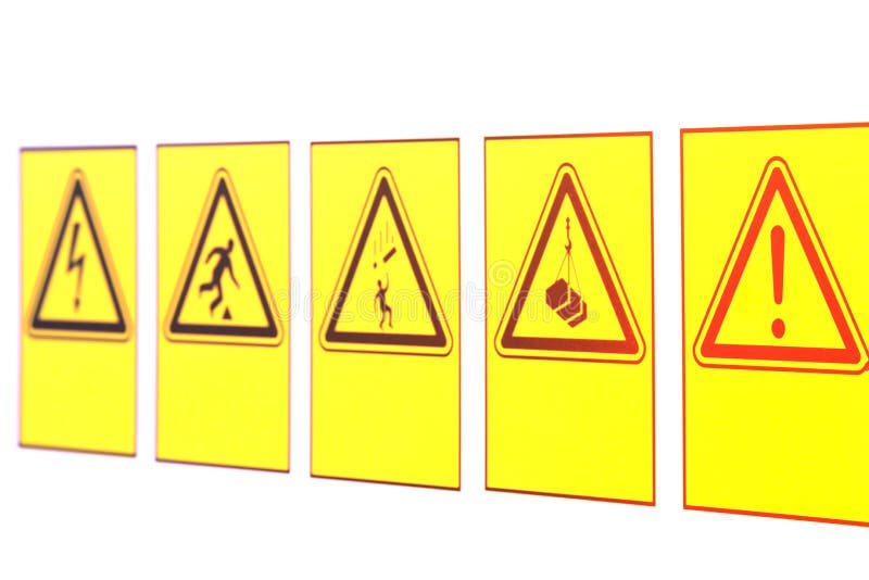 The Warning Signs in the Form of a Triangle Stock Illustration ...