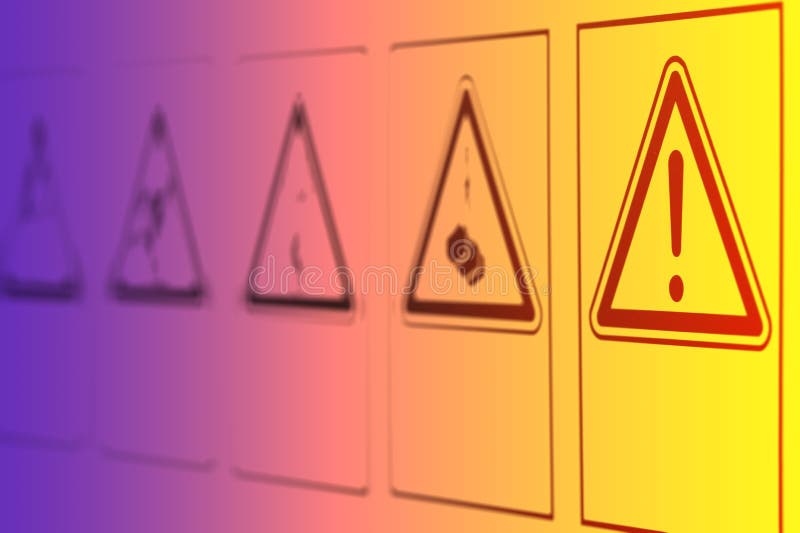 Warning Signs in the Form of a Triangle Stock Illustration ...