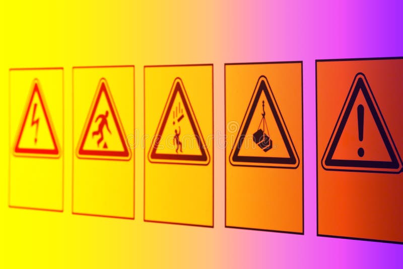 Warning Signs in the Form of a Triangle Stock Illustration ...