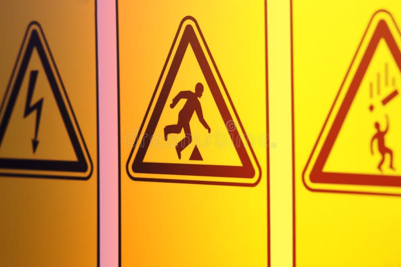 Warning Signs in the Form of a Triangle Stock Illustration ...