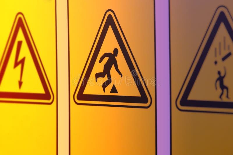 Warning Signs in the Form of a Triangle Stock Illustration ...