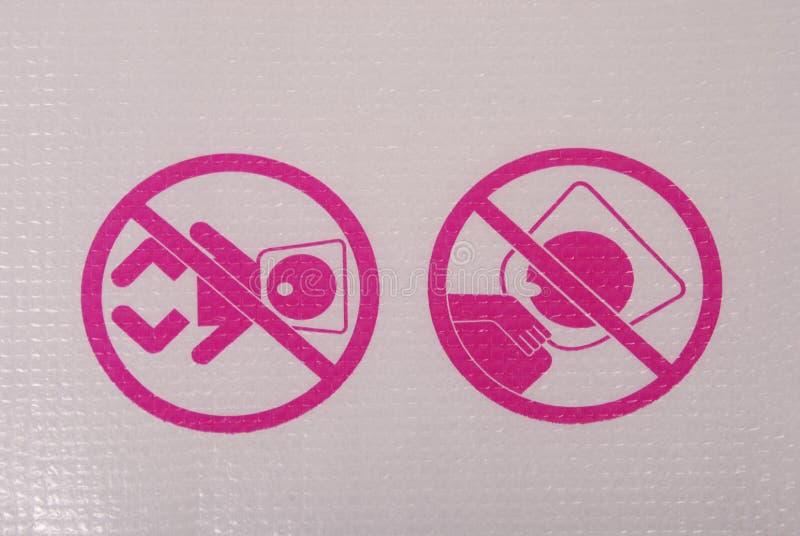 Warning signs on packaging stock illustration. Illustration of ...