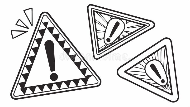 Warning Signs Pattern, Hazard and Caution Design Element Vector Design ...