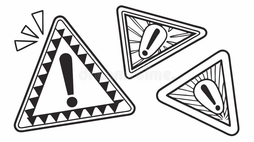 Warning Signs Pattern, Hazard and Caution Design Element Vector Design ...