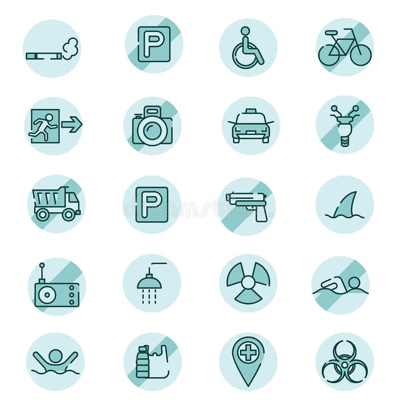 Warning Signs for People, Icon Stock Vector - Illustration of medical ...