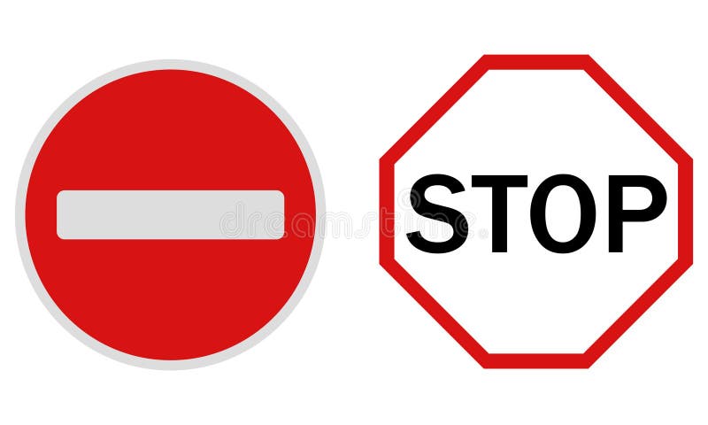 Warning Signs are Prohibited from Entering Stock Vector - Illustration ...