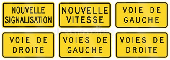 Warning Signs in Quebec - Canada Stock Illustration - Illustration of ...