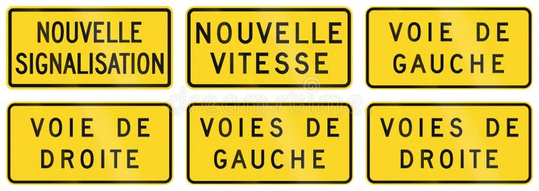 Warning Signs in Quebec - Canada Stock Illustration - Illustration of ...