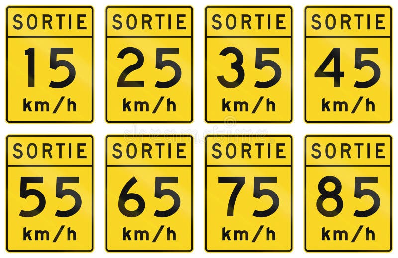 Warning Signs in Quebec - Canada Stock Illustration - Illustration of ...