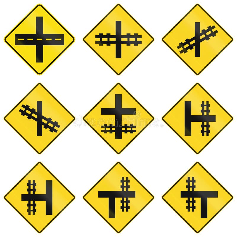 Warning Signs in Quebec - Canada Stock Illustration - Illustration of ...