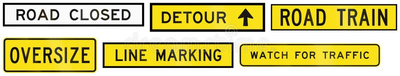 Warning Signs in Queensland - Australia Stock Illustration ...