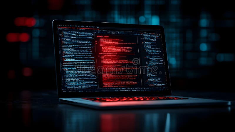 Warning Signs: Red Alerts on a Computer Screen Indicating a Potential ...