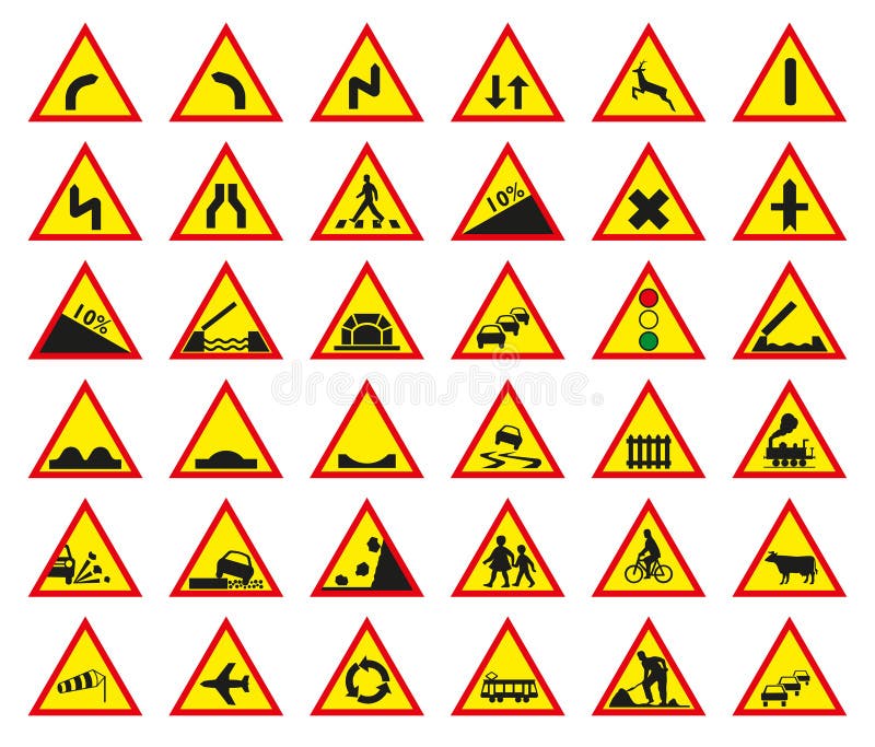 European Warning Signs Stock Illustrations – 293 European Warning Signs ...