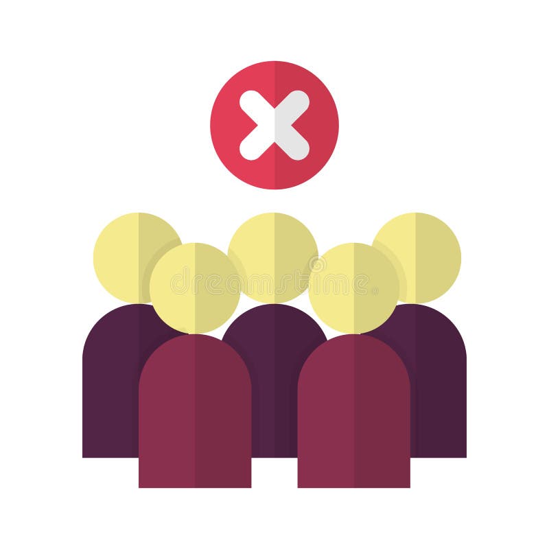 Warning Signs To Avoid Crowds Stock Vector - Illustration of ...