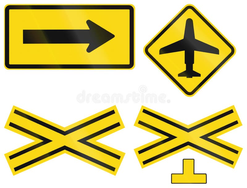 Warning Signs Used in Brazil Stock Illustration - Illustration of ...