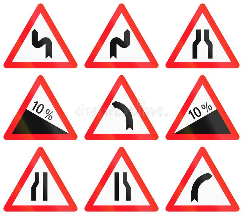 Warning Signs in Ontario - Canada Stock Illustration - Illustration of ...