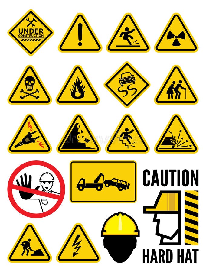 Warning signs stock vector. Illustration of malfunction - 91926469