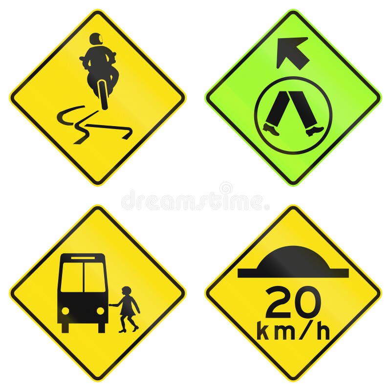 Warning Signs in Victoria - Australia Stock Illustration - Illustration ...