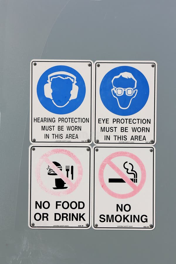 Warning Signs on Wall stock photo. Image of concept, careful - 90583742