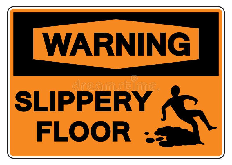 Warning Slippery Floor Symbol Sign,Vector Illustration, Isolate on ...