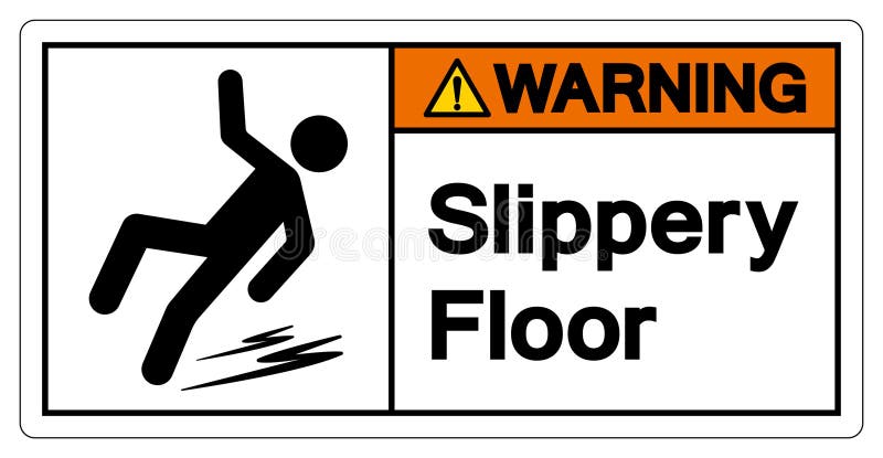Warning Slippery Floor Symbol Sign,Vector Illustration, Isolate on ...