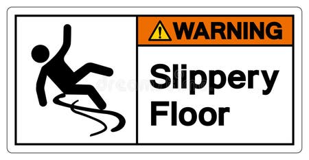 Warning Slippery Floor Symbol Sign,Vector Illustration, Isolate on ...