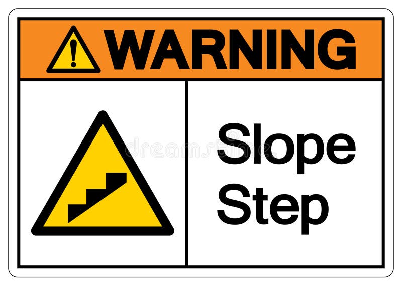 Danger Slope Step Symbol, Vector Illustration, Isolate on White ...