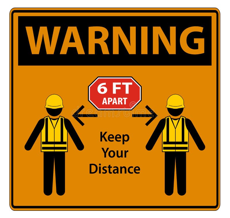 Warning Construction Area Symbol Sign on White Background Stock Vector ...