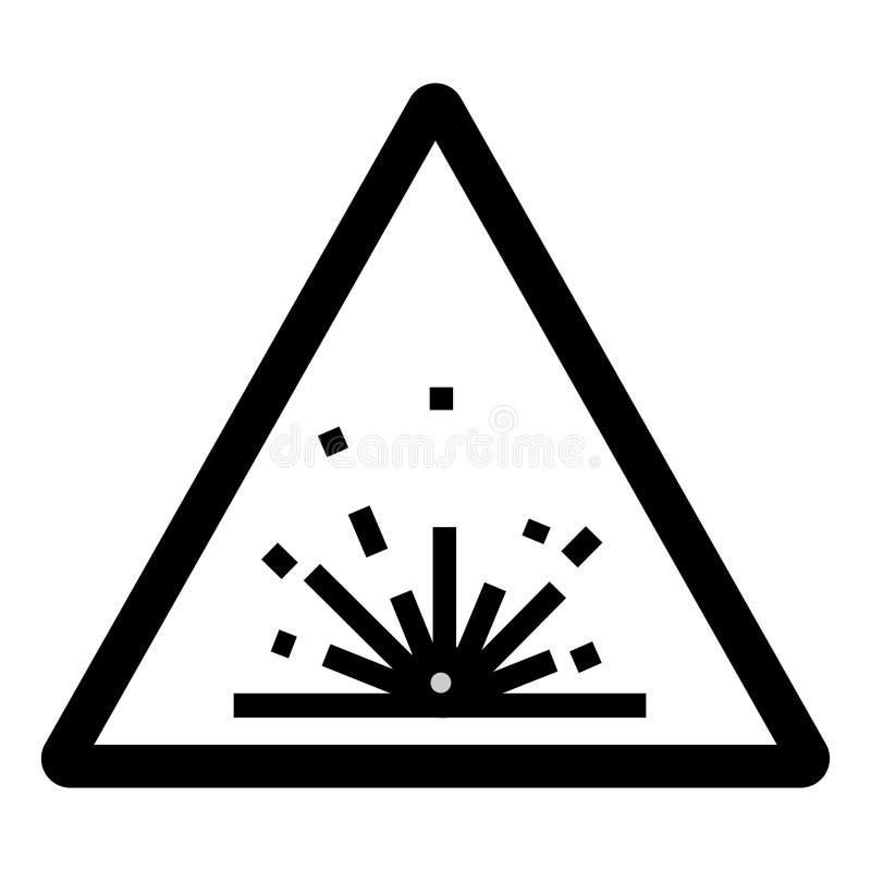 Warning Sparks Symbol Sign, Vector Illustration, Isolate on White ...