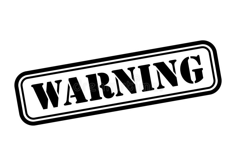 Warning Stamp Symbol, Label Sticker Sign Button, Text Banner Vector ...