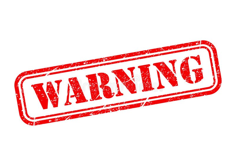 Warning Stamp Symbol, Label Sticker Sign Button, Text Banner Vector ...