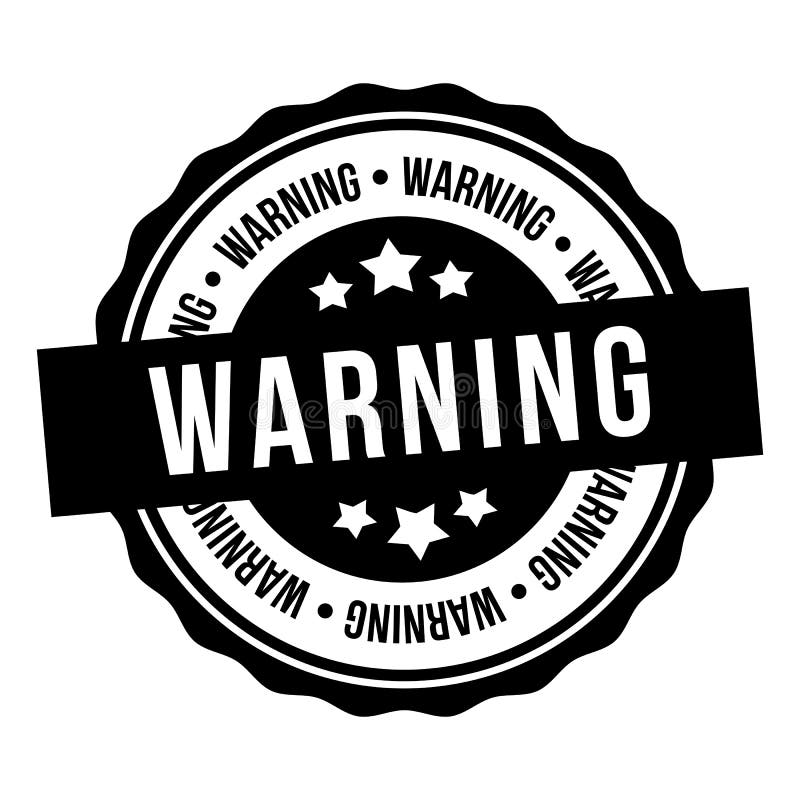 Warning Stamp. Eps10 Vector Green Badge Stock Vector - Illustration of ...