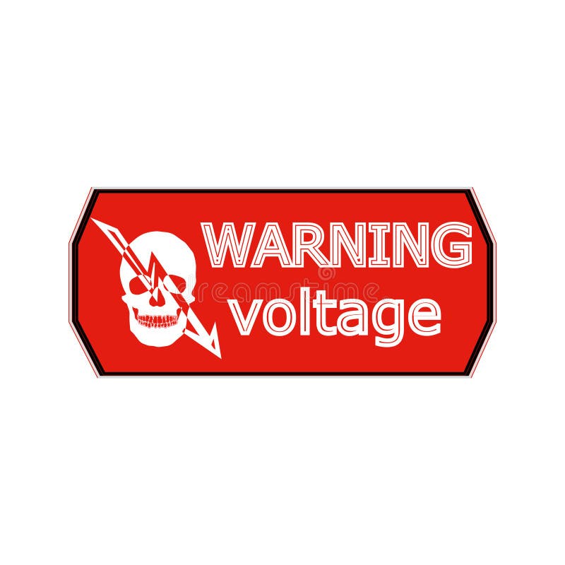 Warning Sticker Labels for Electrical Consumers Voltage Notice Stock ...
