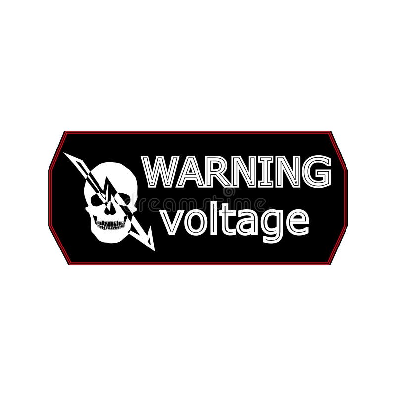 Warning Sticker Labels for Electrical Consumers Voltage Notice Stock ...