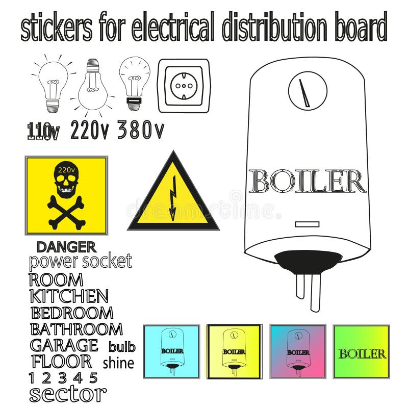 Stickers for Electrical Distribution Board Consumer Electrical Safety ...