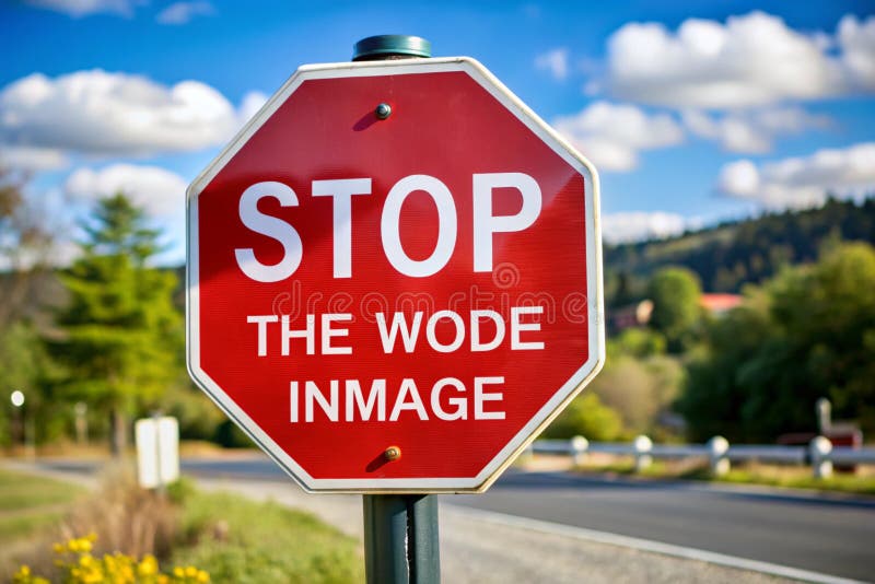 Warning: Stop! a Cautionary Stop Sign Illustration Stock Illustration ...