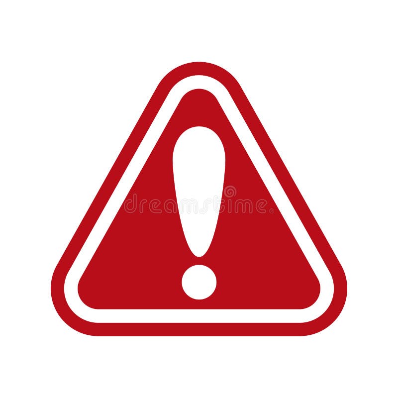 Warning, Stop Sign Icon with Exclamation Marc - Vector Stock ...