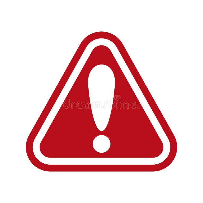 Warning, Stop Sign Icon with Exclamation Marc - Vector Stock ...