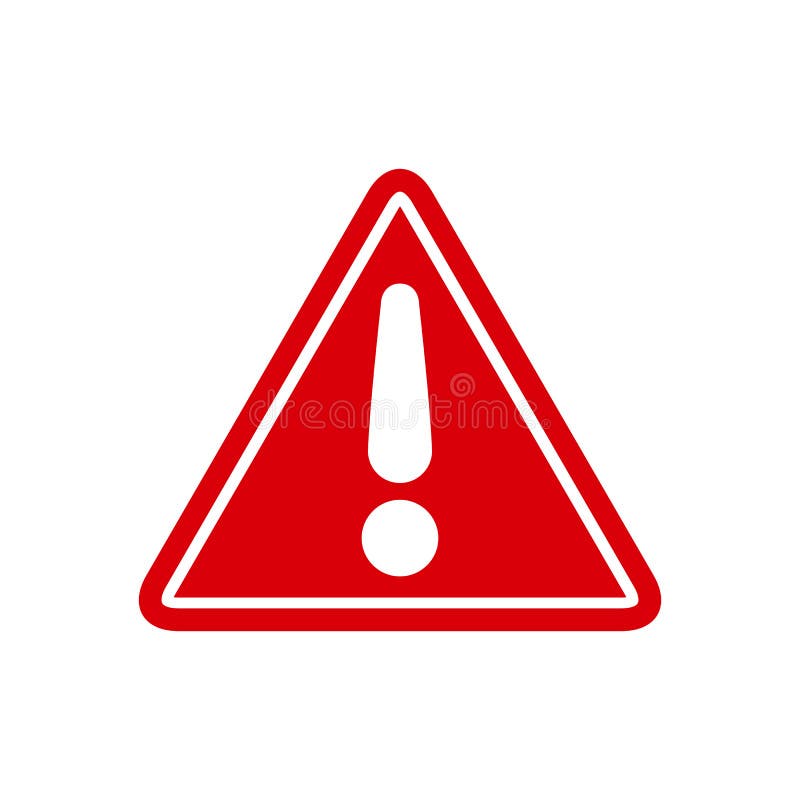 Warning, Stop Sign Icon with Exclamation Marc - Vector for Stock Stock ...