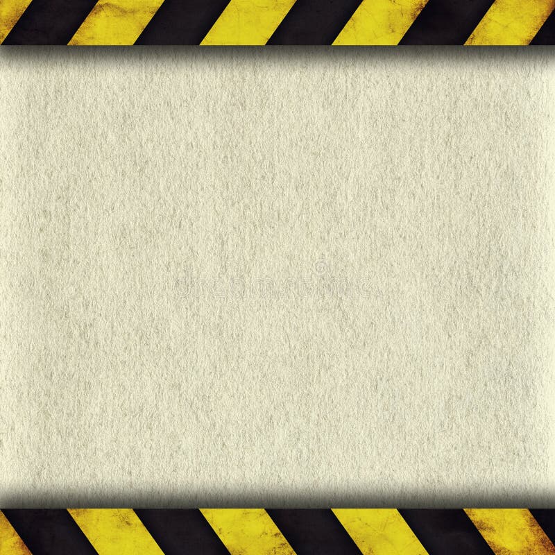 Warning Stripes Frame with Old Paper Stock Illustration - Illustration ...