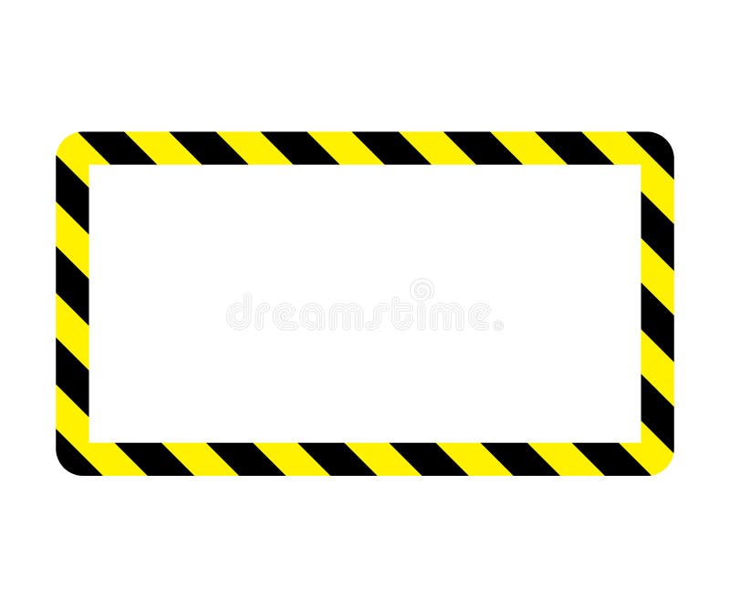 Warning stripes frame stock vector. Illustration of rectangular - 158733678