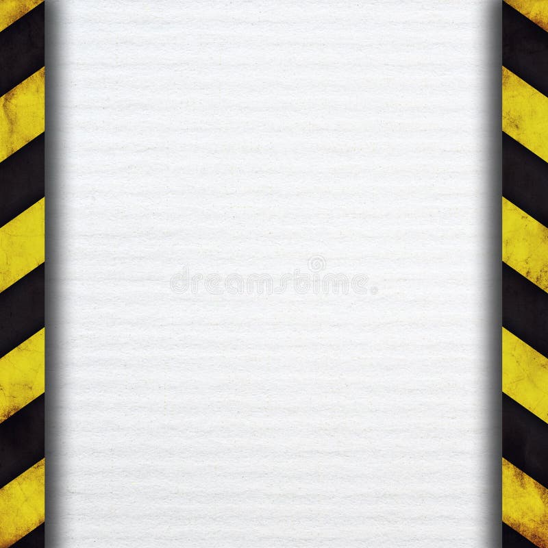 Warning Stripes Frame with Old Paper Stock Illustration - Illustration ...