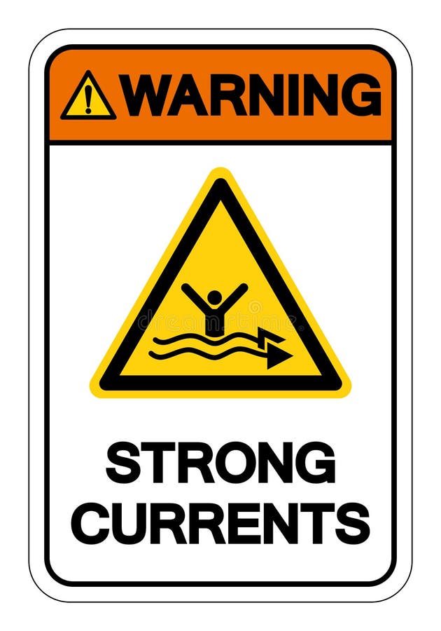 Warning Strong Current Watch Out Symbol Sign, Vector Illustration ...