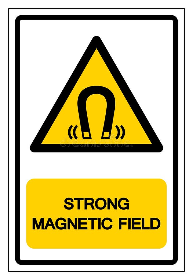 Warning Magnetic Field Symbol Sign, Vector Illustration, Isolate on ...