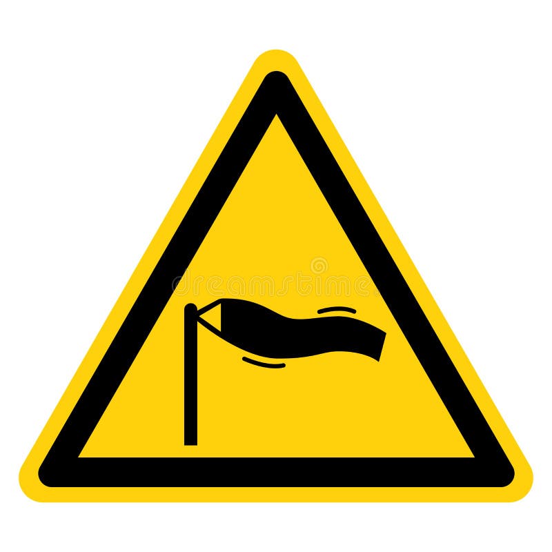 Warning Strong Winds Symbol Sign, Vector Illustration, Isolate on White ...