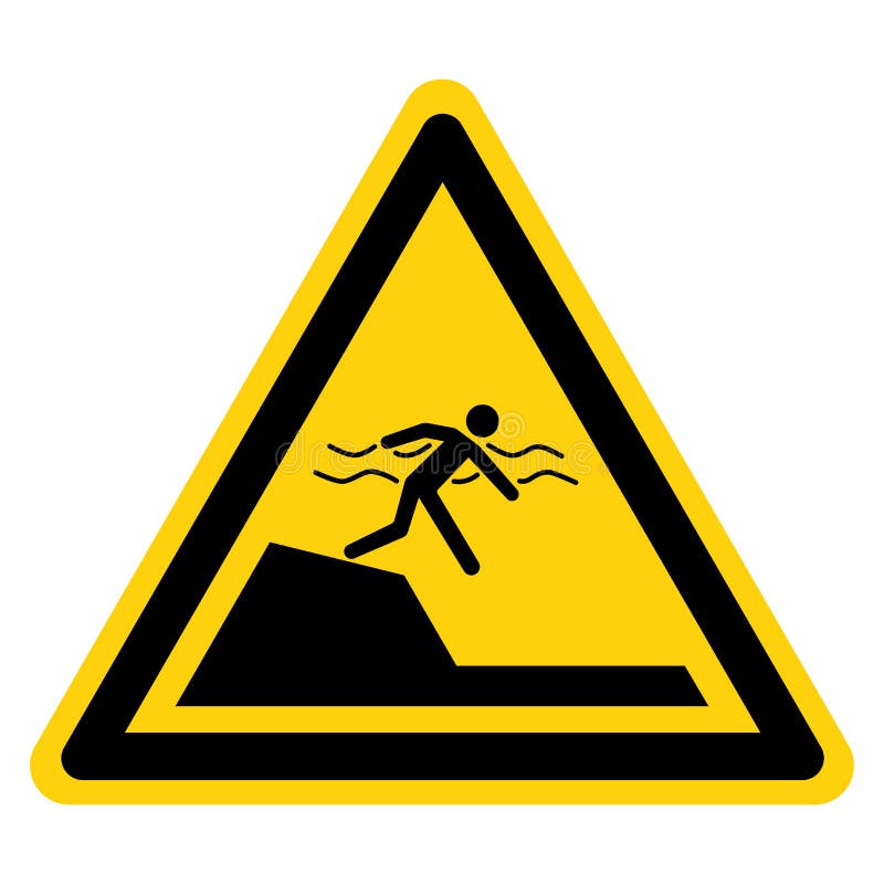 Symbol Warning Sudden Drop Symbol Sign On White Background,Vector ...