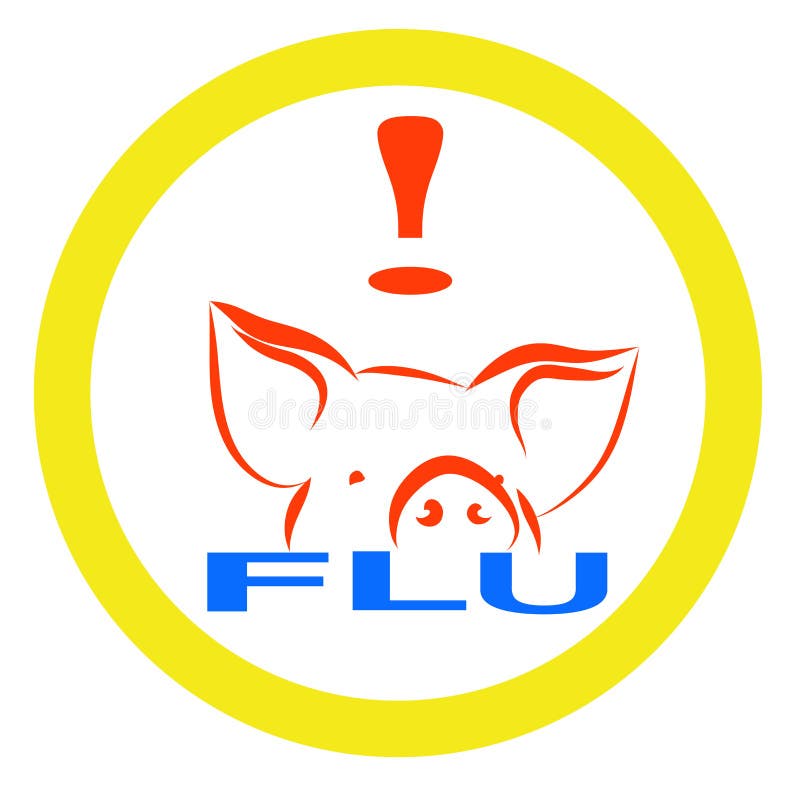 Warning swine flu sign stock illustration. Illustration of outbreak ...