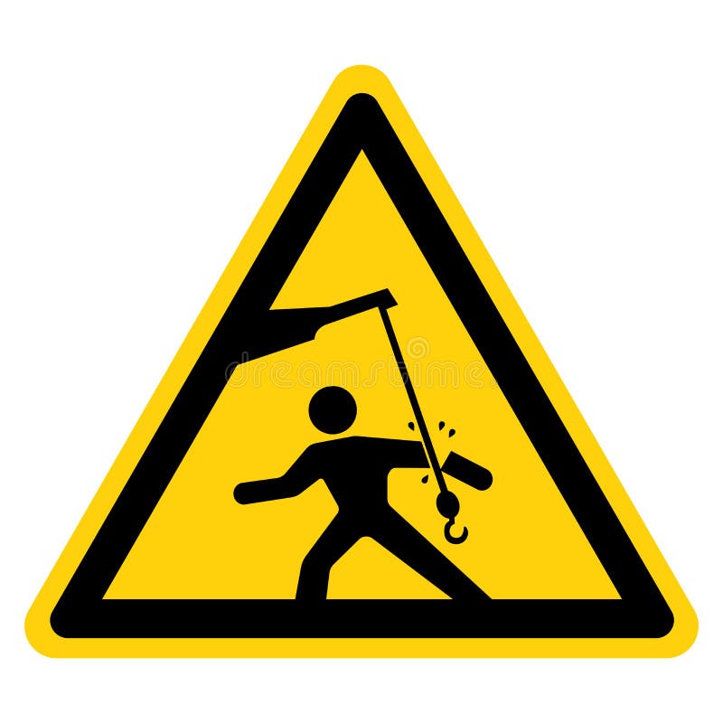 Warning Swinging Objects Symbol Sign, Vector Illustration, Isolate on ...
